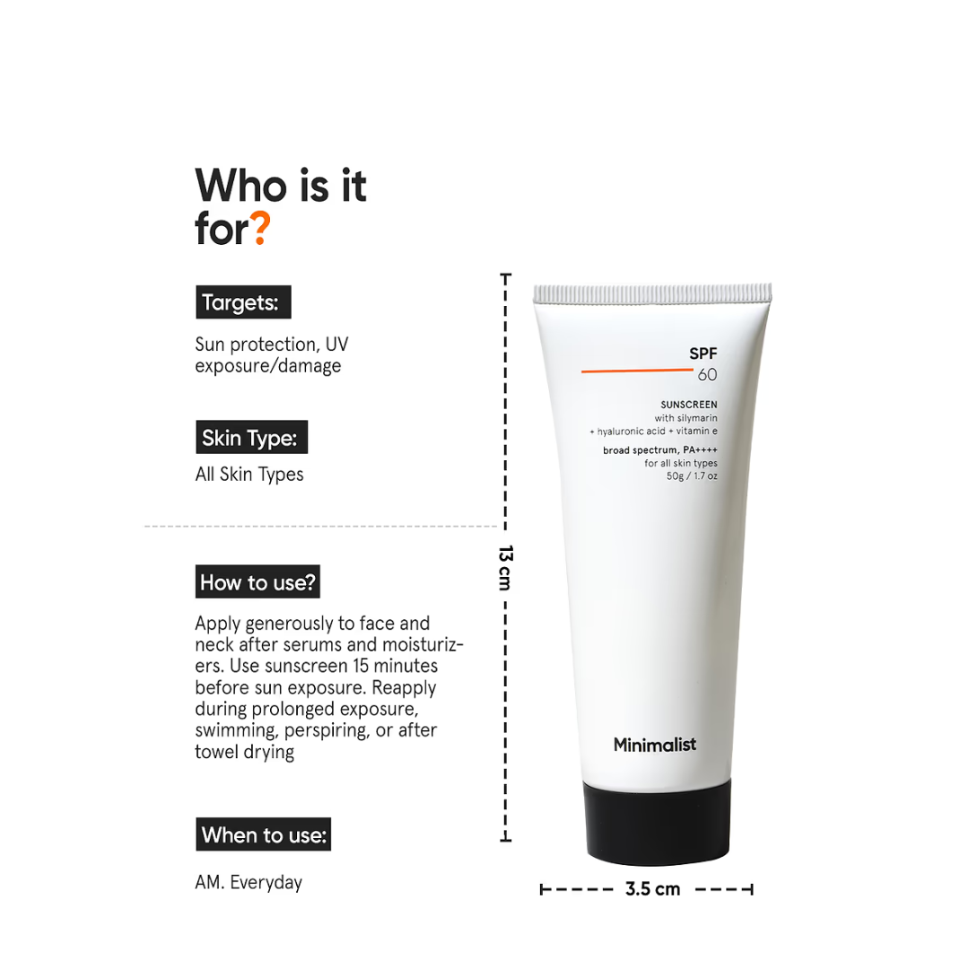 Minimalist Sunscreen SPF 60 PA++++ 50g - Beautiegen