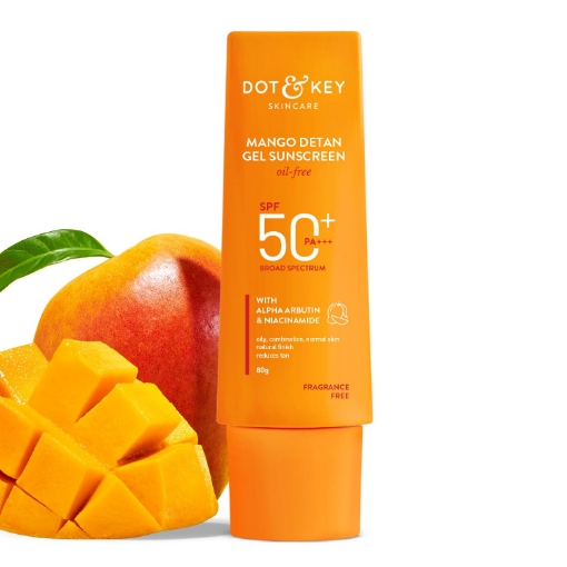 Dot & Key Mango Detan Gel Oil Free Sunscreen SPF 50+ PA+++ 80g - Beautiegen
